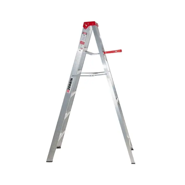 Escalera Tijera Aluminio Meseta Plástica 6 Peldaños Alto 1.82 m R-90 Kg / Zebrik | Eberall